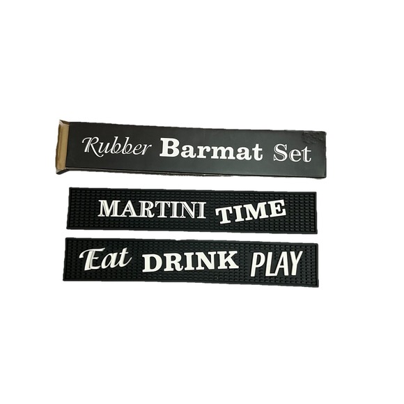Dining | Martini Themed Rubber Bar Mats Set Of 2 | Poshmark